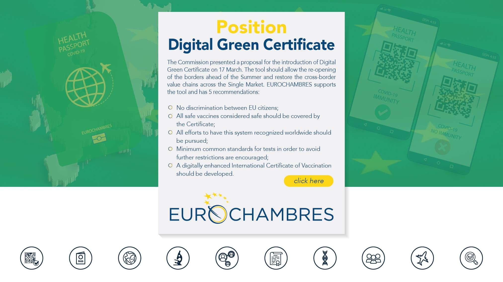 Eurochambres position on Digital Green Certificate - 5 golden ...